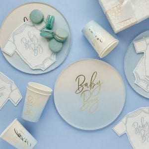 Blá “Baby Boy” pappaglös 8 stk – Balún