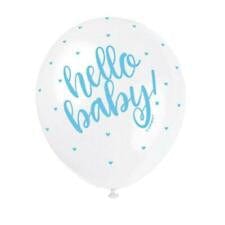 Hvít og blá “hello baby” latex blaðra - 30cm – Balún